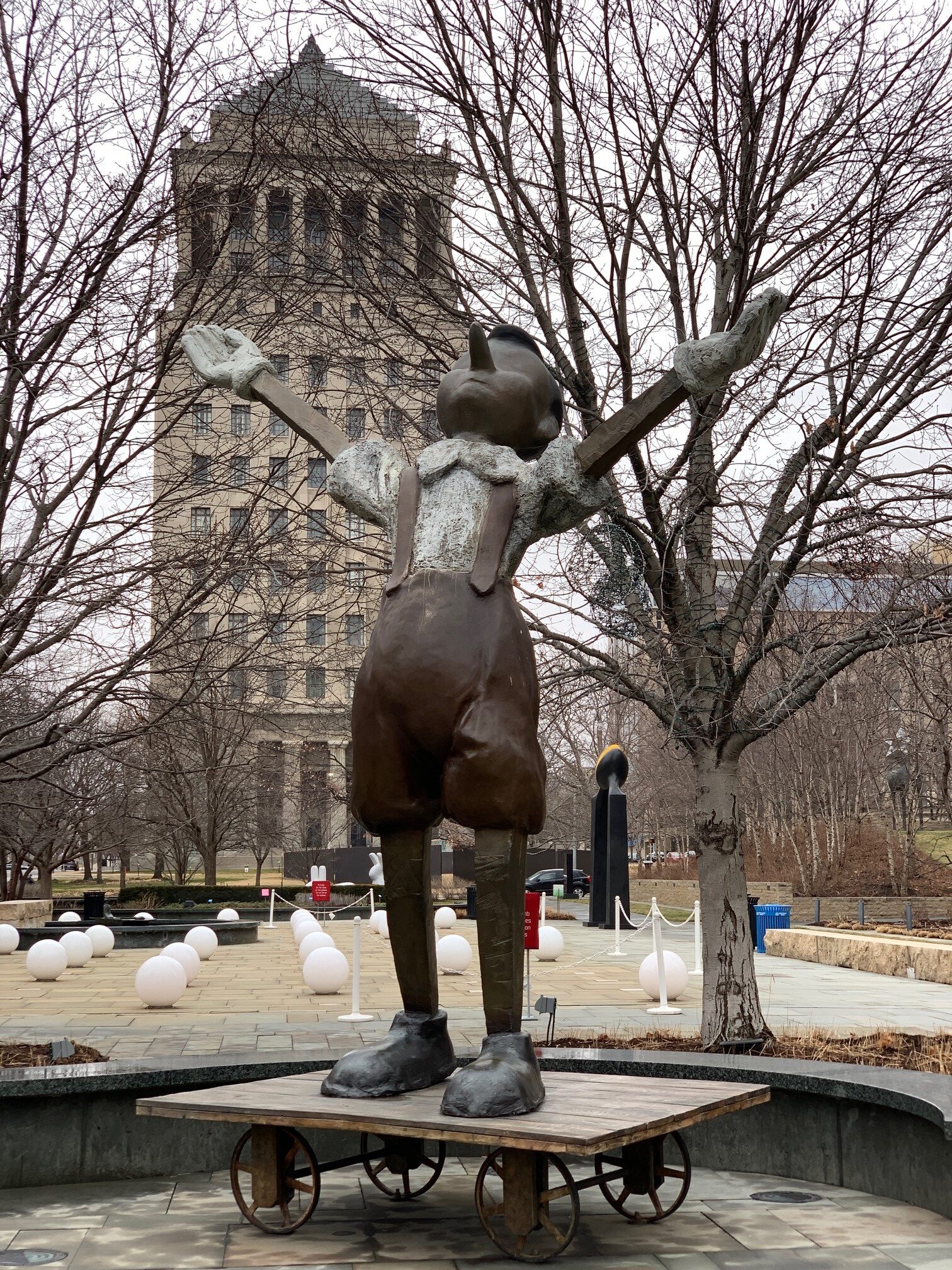 Pinocchio sculpture in Citygarden downtown St Louis | Travel And Tell Pinocchio sculpture in Citygarden downtown St Louis | Travel And Tell