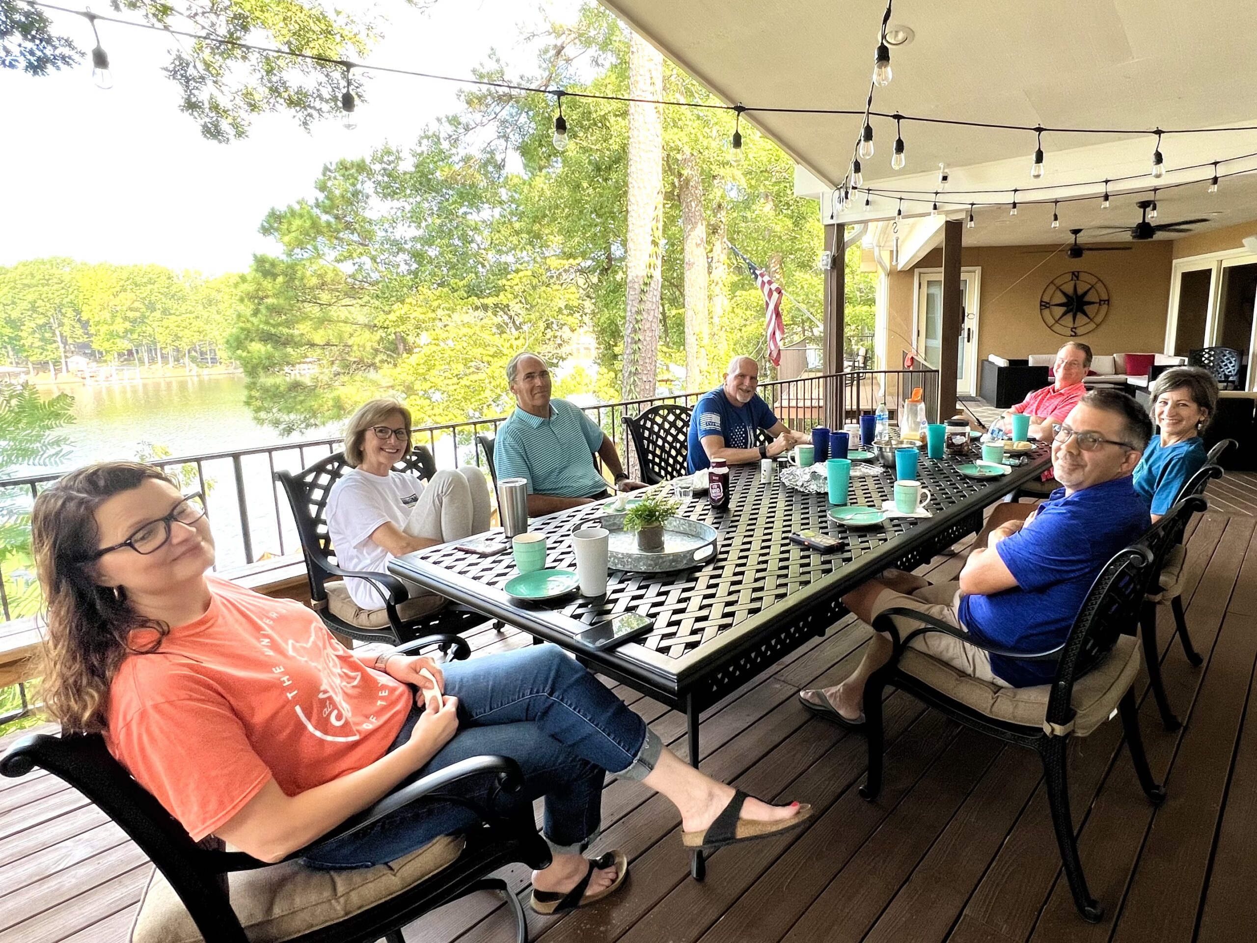 Family style breakfast on the deck | Travel And Tell